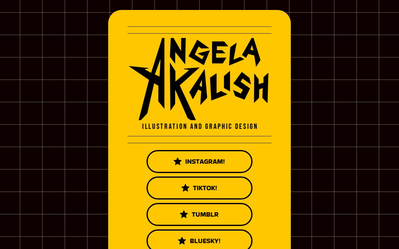 Angela Kalish Social Media Carrd